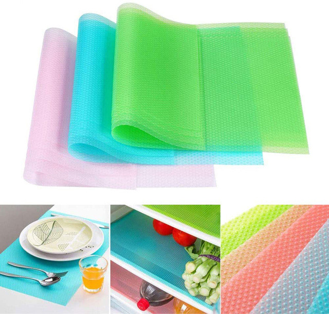 Reusable Shelf Cover Liners Cabinet Mat Kitchen Table Pad Waterproof ...