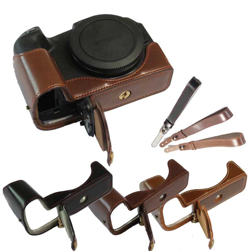 Leather Camera Bag Half Body Case For Canon EOS RP Camera Bottom Cover ...