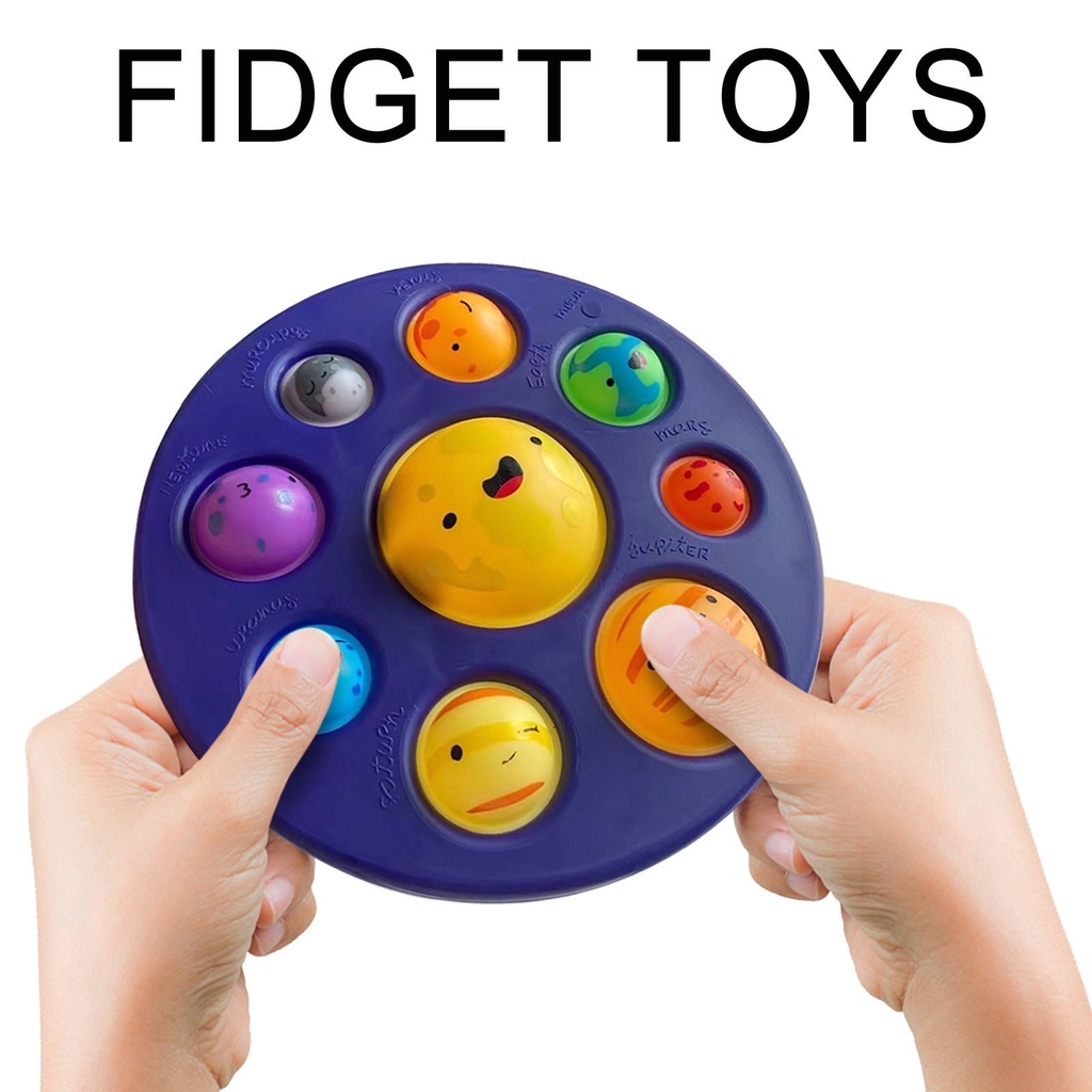 Eight Planets Simple Dimple Pops it Fidget Sensory Toy Cute Fidget Toy ...