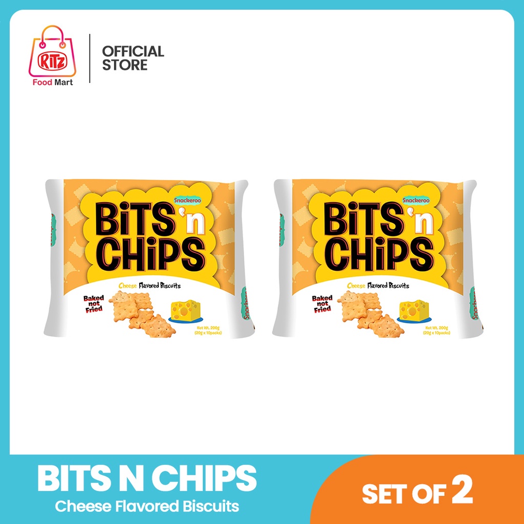 Snackeroo Bits N Chips Cheese - Set of 2 (20 packs) | Shopee Philippines