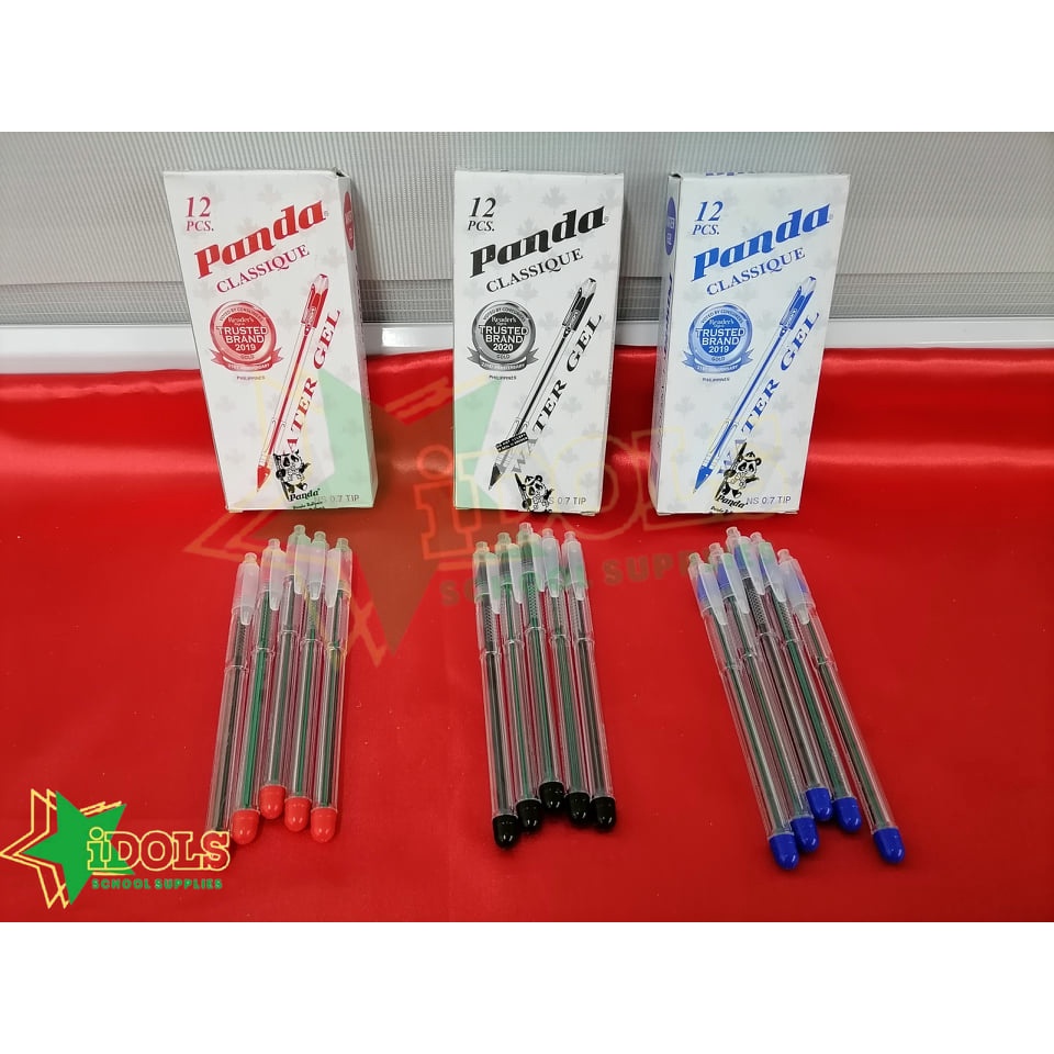 Panda Classique Ballpen by 12's (Black,Blue,Red) | Shopee Philippines