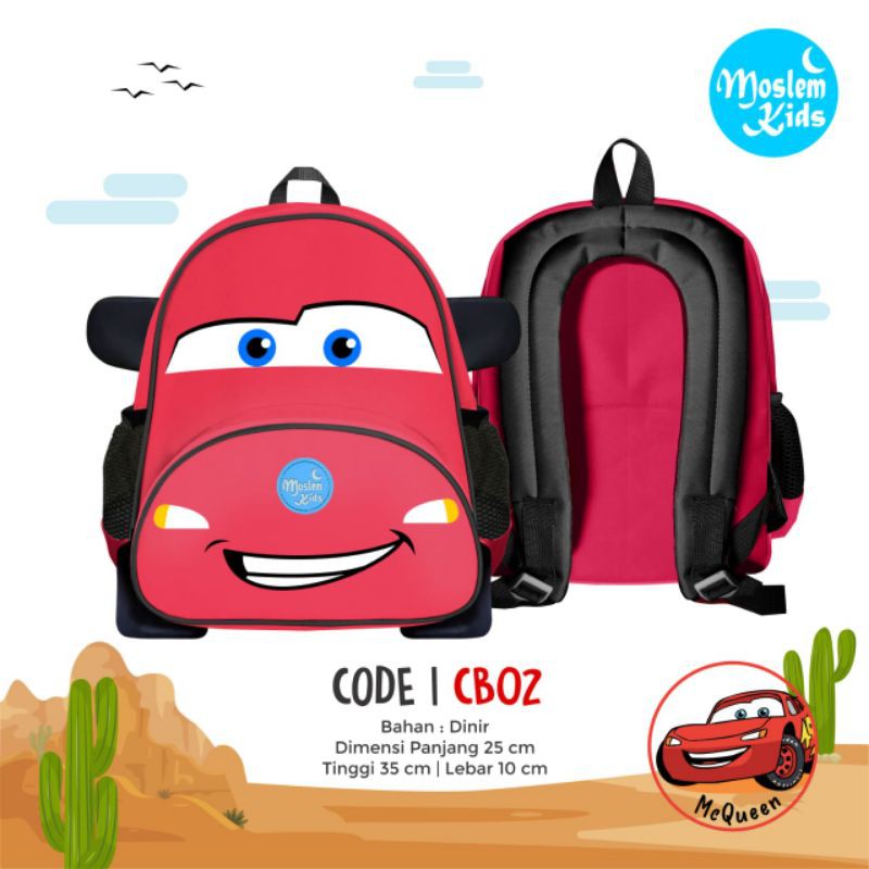 Moslim kids cute school bag with boy character, preschool kindergarten ...