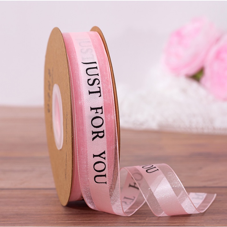 Just For You Chiffon Ribbon ~(5M*2.5CM) Gift Flower Packaging Bow Gift ...