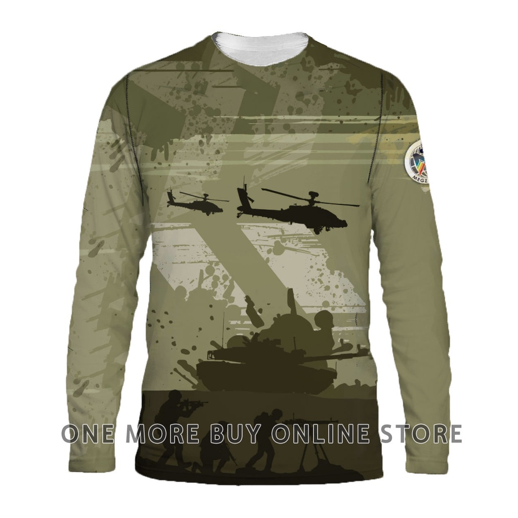 NEW ARMY LONG SLEEVES SHIRT Full Sublimation 3D Print T-shirt Summer ...