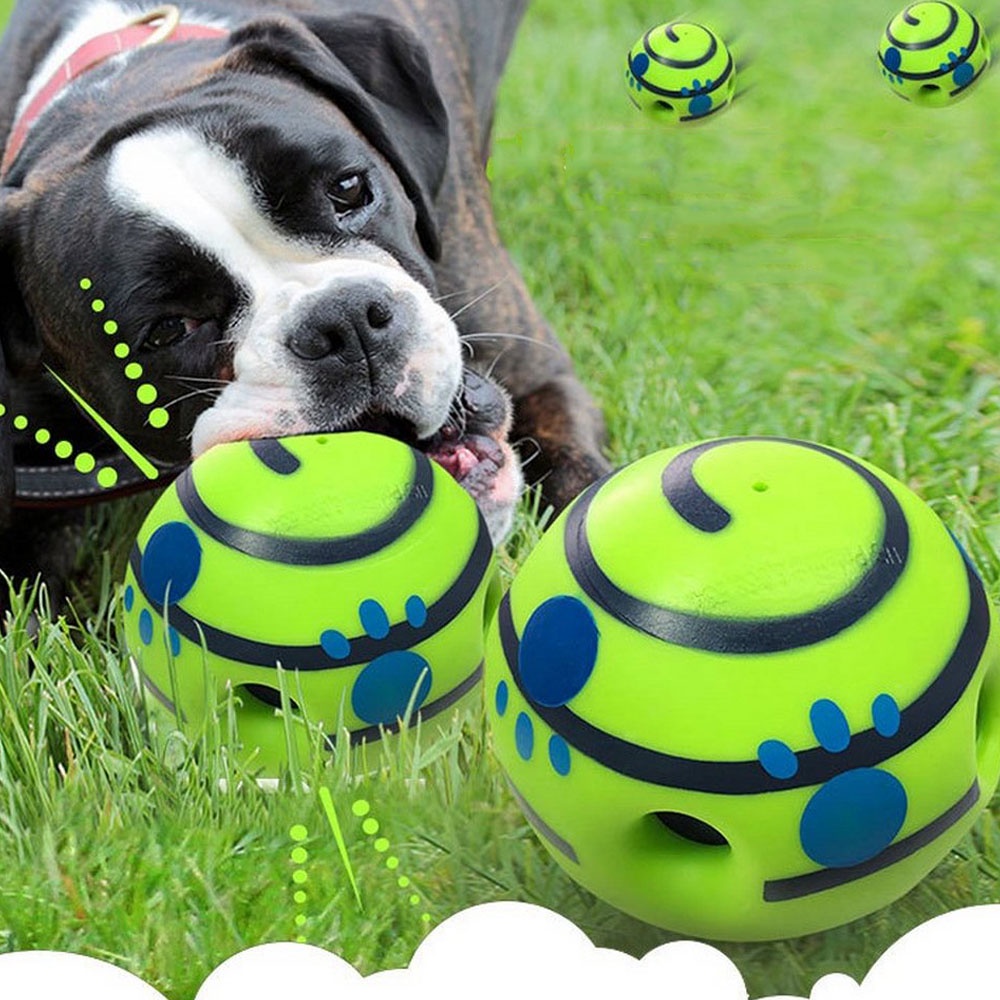 Ball Interactive Dog Toy Fun Giggle Sounds Ball Puppy Chew Toy Wobble ...