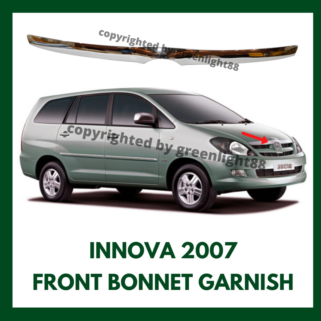 TOYOTA INNOVA 2005-2007 FRONT BONNET GARNISH (CHROME) | Shopee Philippines