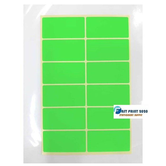 Sticker fluorescent Label Write Blank Sticker Label 32mmx64mm 1pcs ...