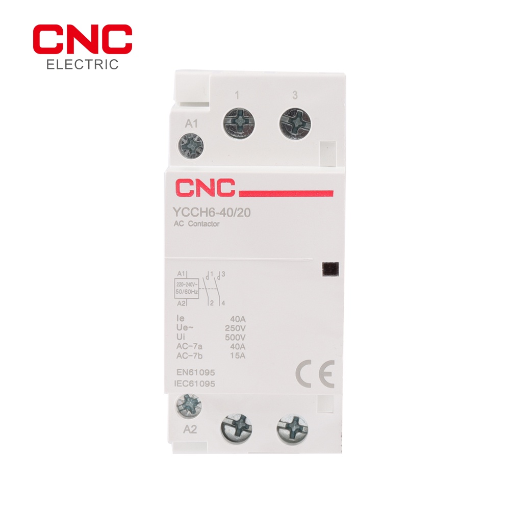 CNC YCCH6 2P 25A 40A 220V/230V 50/60HZ Din rail Household ac Modular contactor 2NO 2NC or 1NO ...