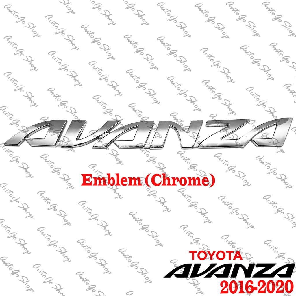 Toyota Avanza 2016-2020 AVANZA Word Emblem Badge (Chrome) | Shopee ...