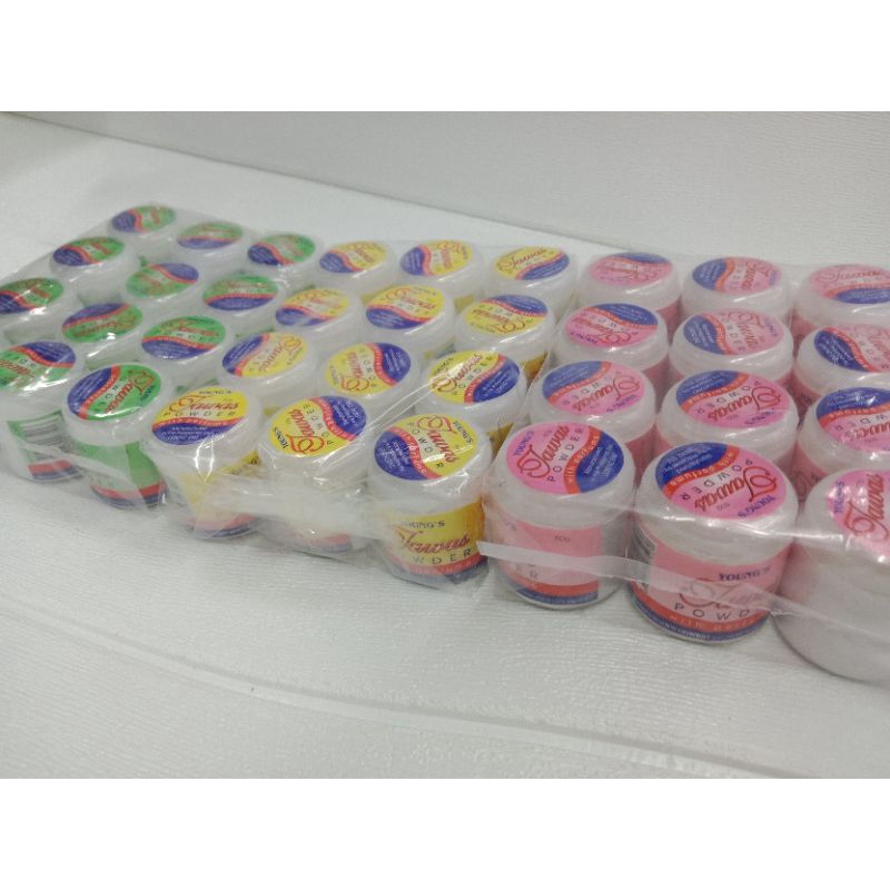 Young's Tawas powder 50g 12Pcs/1Pack ramdor color | Shopee Philippines