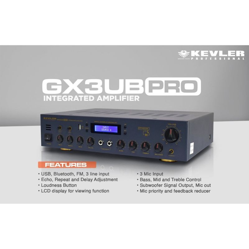 Kevler GX-3UB Pro Professional Amplifier 300W | Shopee Philippines