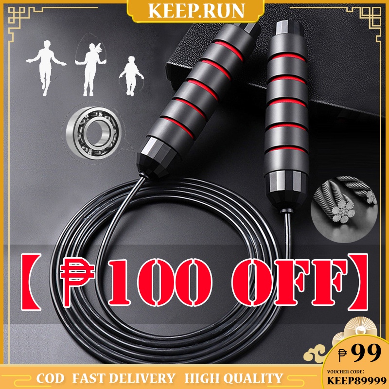 Skipping Rope Tangle-Free with Ball Bearings Rapid Speed jumping Jump ...