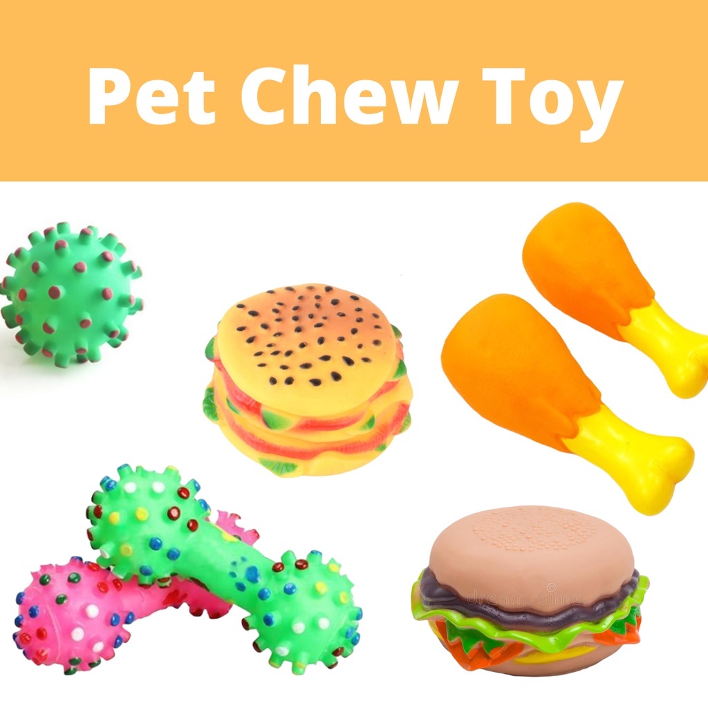 12pcs Teether Training Chew Chicken Burger Bone Toy Teether Molar Bite ...