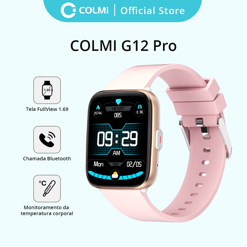 COLMI G12 PRO Smart Watch Bluetooth Calling 22mm Silicone Strap Heart ...