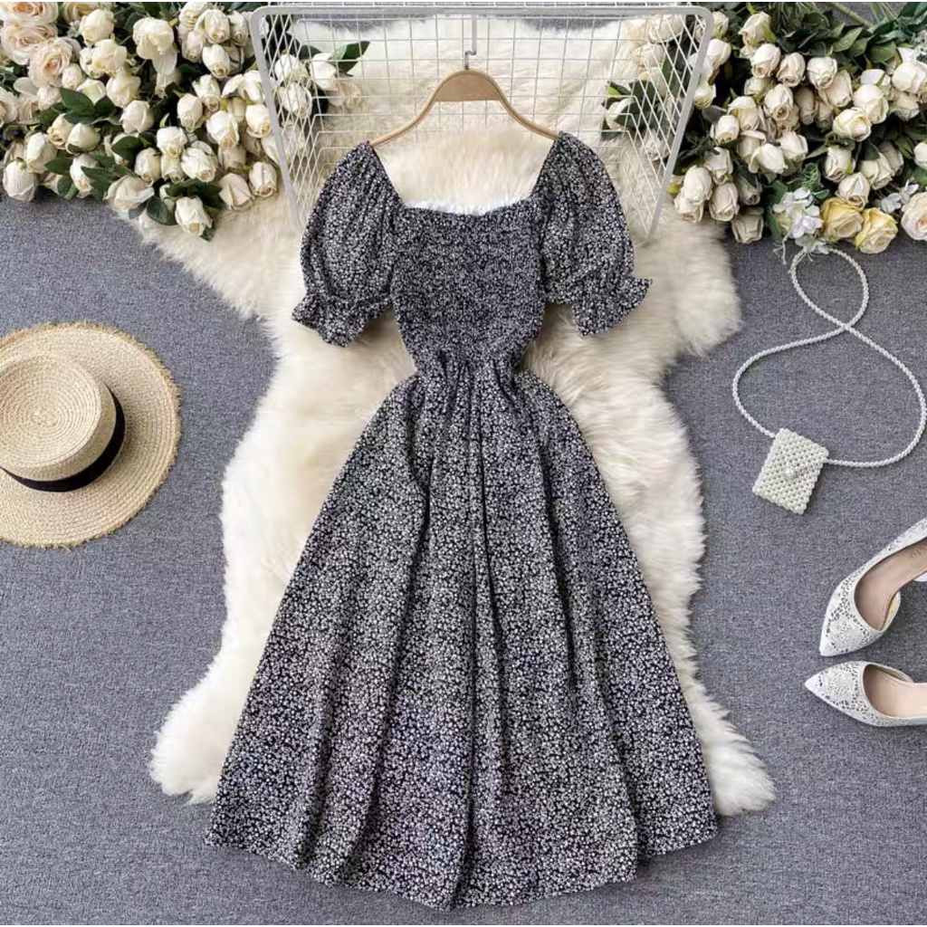 Summer dress for women casual korean lady formal dress for women floral ...