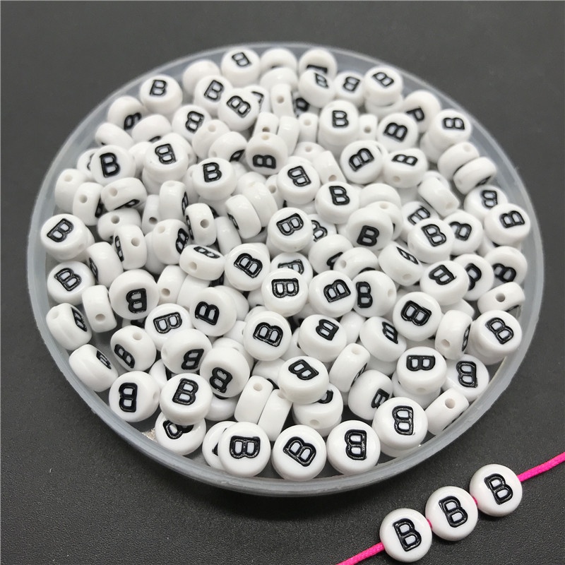 50Pcs/lot 4x7mm Acrylic Spacer Beads Letter Beads Oval Alphabet Beads ...