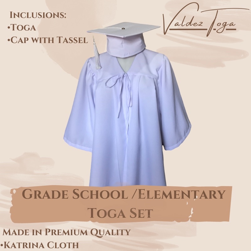 GRADE SCHOOL/ELEMENTARY TOGA SET | Premium Quality Katrina Cloth ...