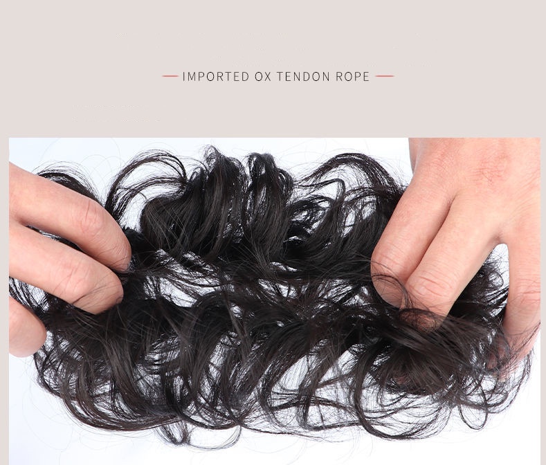 Wig Female Fluffy Natural Octopus Hair Bag Ball Headdress Bride Flower ...