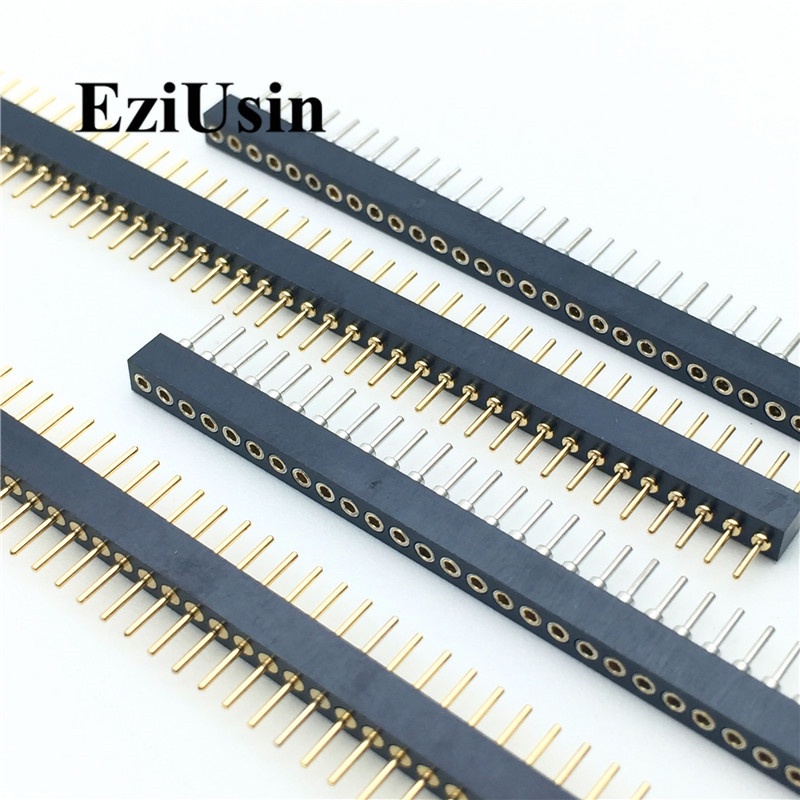 1.778mm Pitch 1.778 Single Row Male Female Round Pin Header 1*40P ...