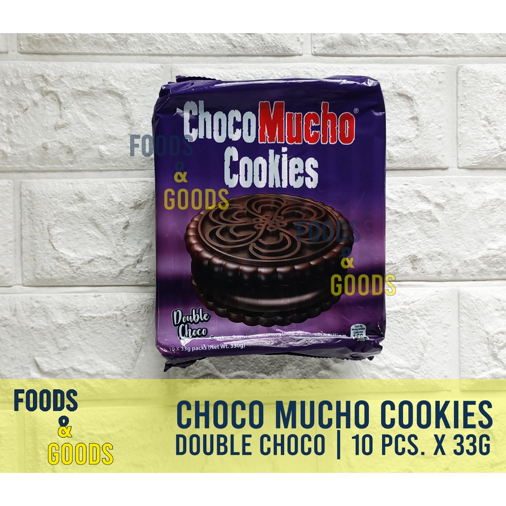 Choco Mucho Cookie Sandwich Double Choco | White Choco 10pcs. x 33g ...