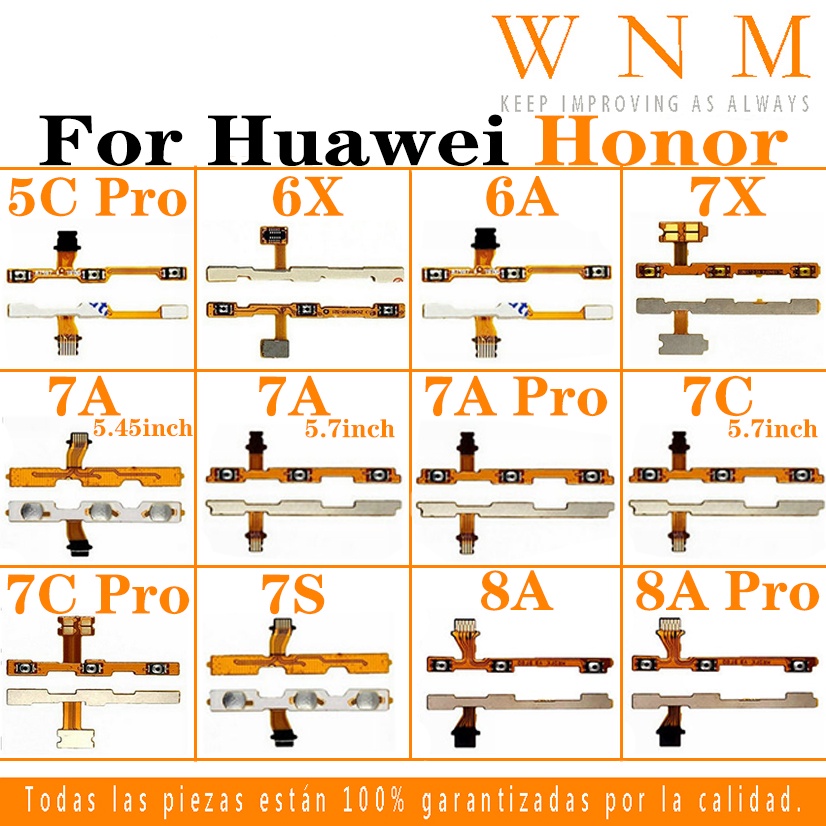 For Huawei Honor 5C 6X 6A 6C 7X 7A 7C 7S 8A Pro Play Power Volume ...