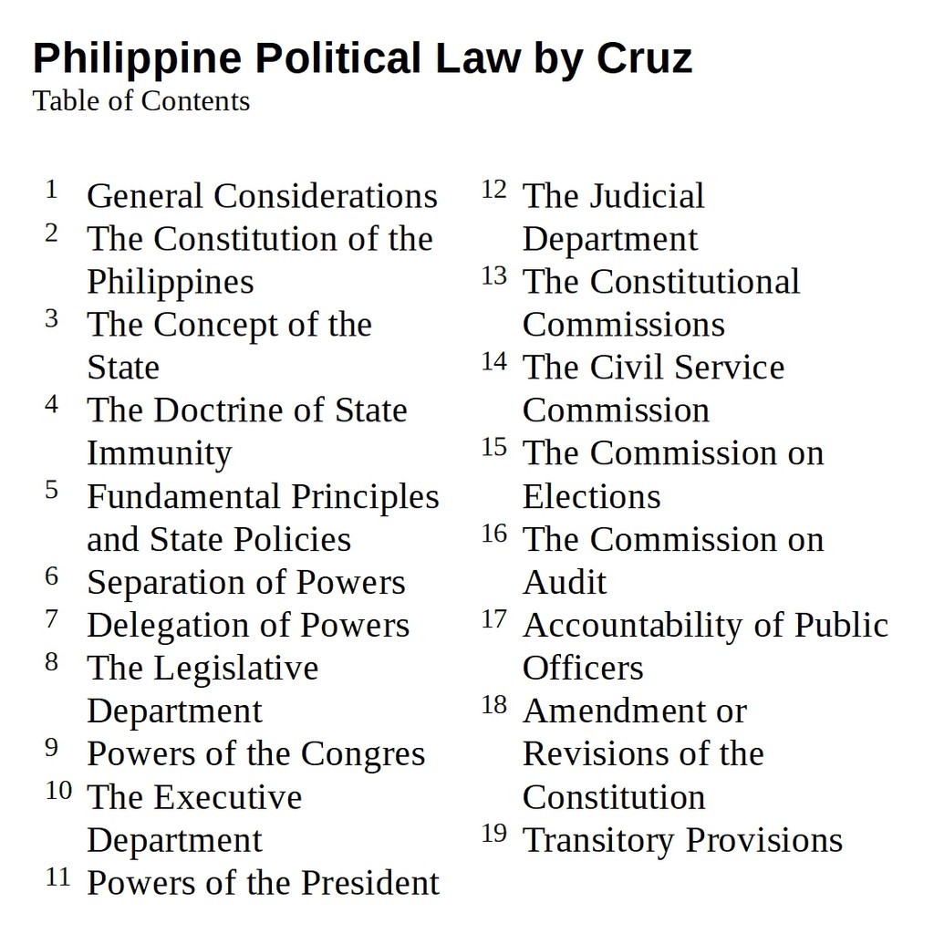 Cruz (2024) - Philippine Political Law - by Isagani & Carlo - Consti1 Textbook | Shopee Philippines