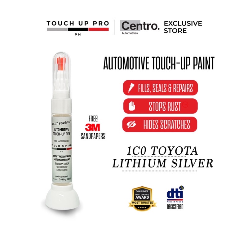 TOUCH UP PRO PH TOYOTA 1C0 LITHIUM SILVER Touch Up Pen Scratch ...