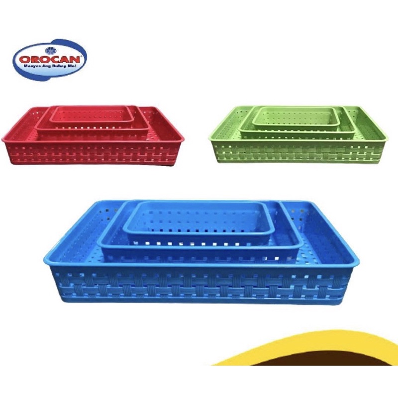 3 pcs for 1 set Orocan Brand Natura Utility Tray(S.M.L) | Shopee ...