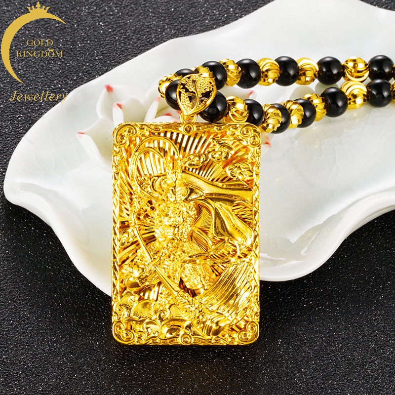 GoldKingdom Men's Pendant 24K Gold Necklace Sun Wukong Decoration Qi ...