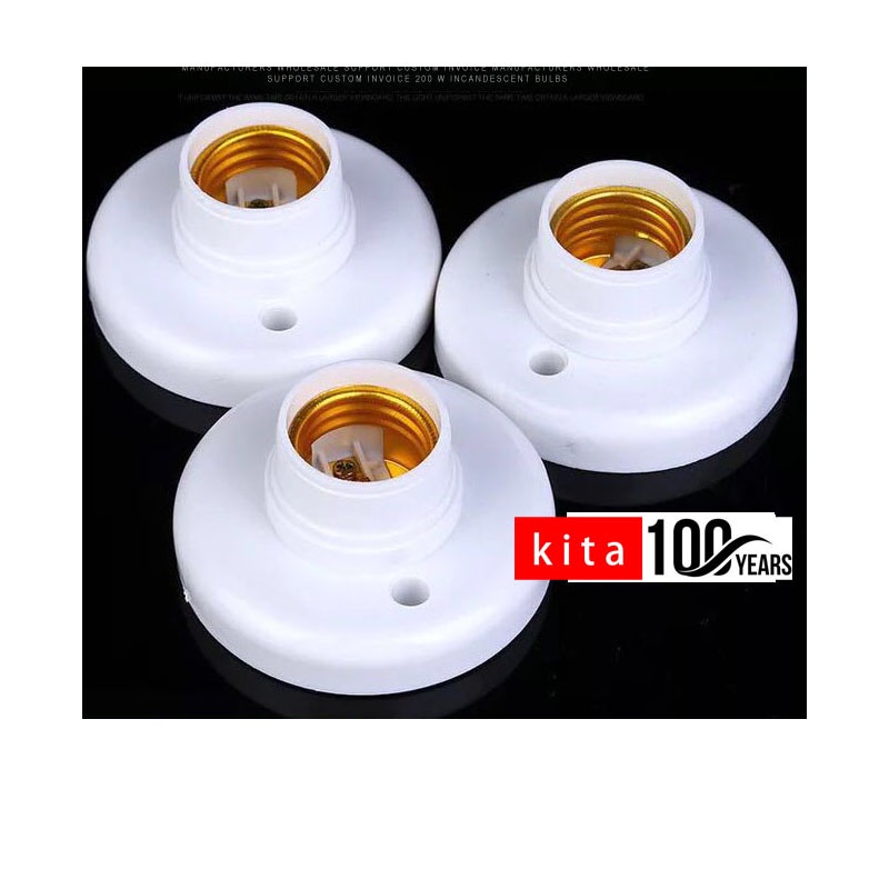 5pcs kita100years Round Light Bulb Plastic Base Screw Lamp Socket ...