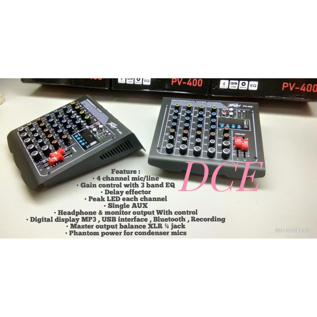 Peavey PV400 PV 400 4Channel USB Bluetooth Audio Mixer | Shopee Philippines
