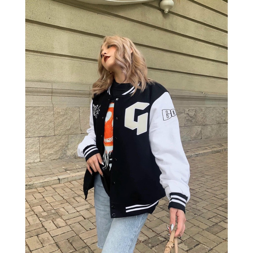 Super hot bomber jacket for men and women with letter G printed, 2 ...