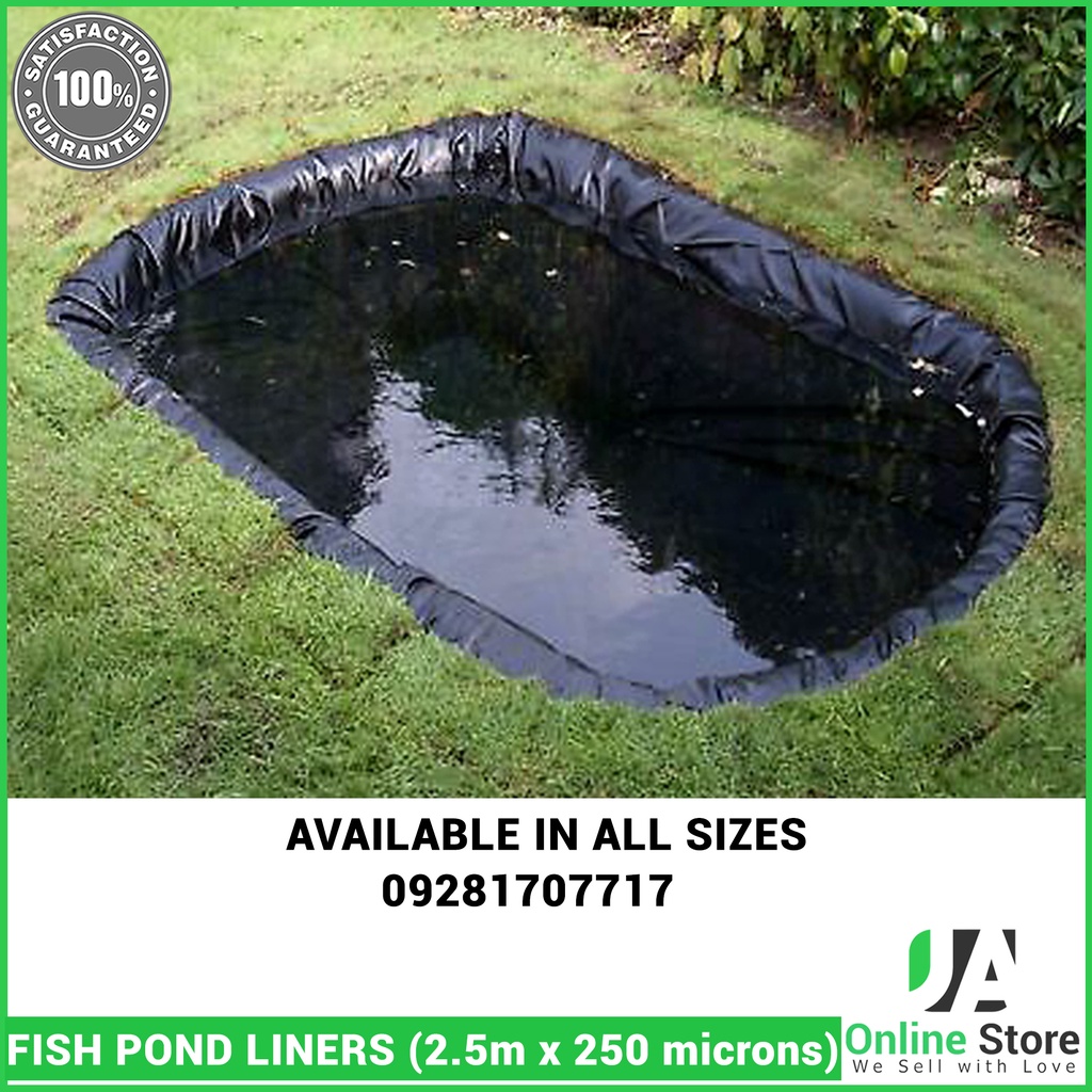 Fish Pond Liner HDPE (2.5m x 5m x 250 microns) Garden Pool Film for ...