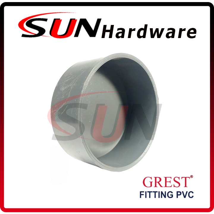 Grest 4 Inch Pvc Water Pipe Cap Grest Plain Hubcap Cap Cover Fittings ...