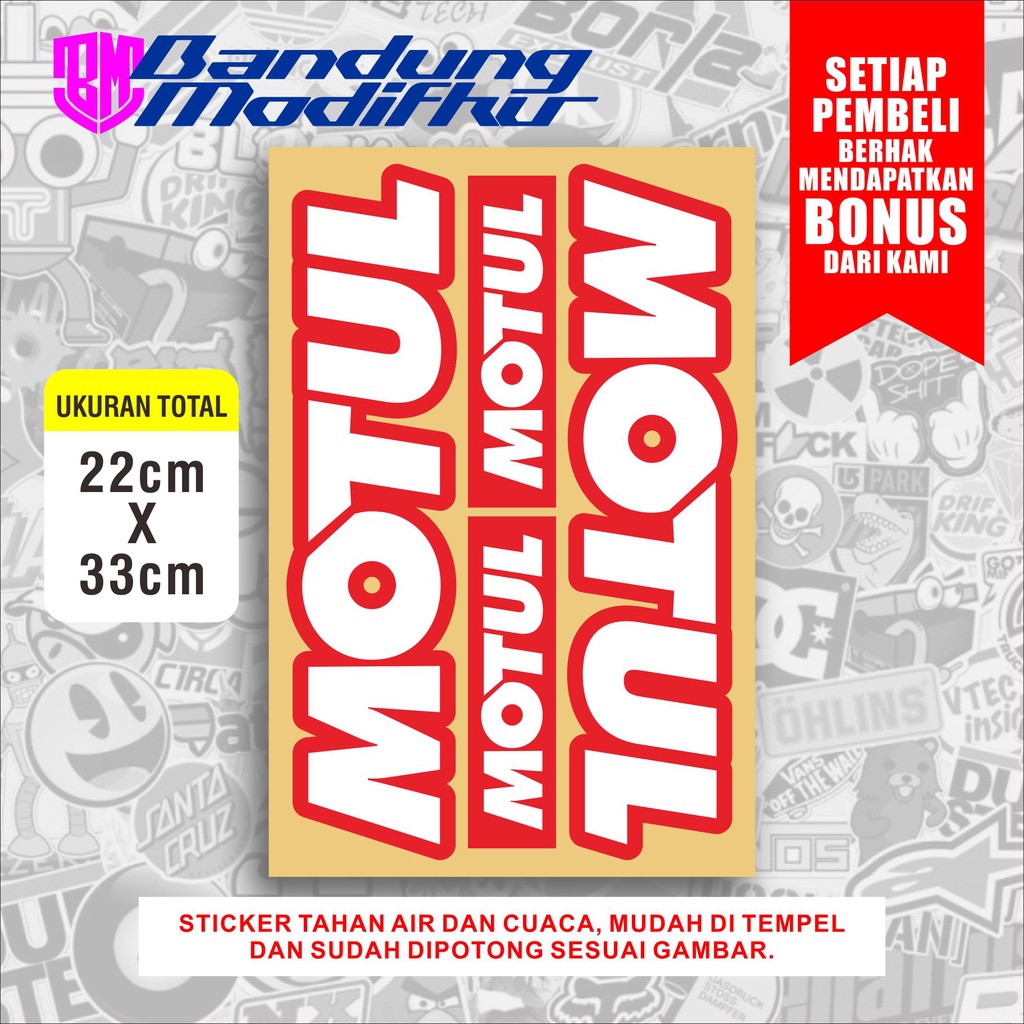 MOTUL LOGO DECAL PACK LEFT RIGHT | Shopee Philippines