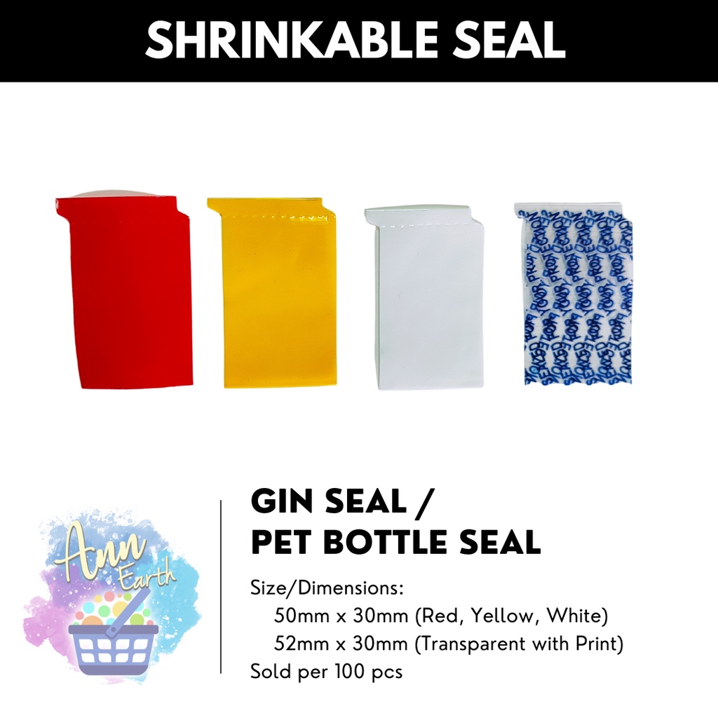 100pcs Plastic Seal for PET Bottles/Gin Bottle/Bote ng Mantika/Mineral ...
