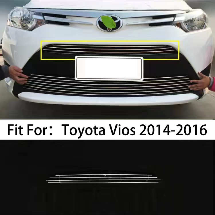 Car Front Bumper Center Upper Vent Grille 1 pcs for Toyota Vios 2014 ...