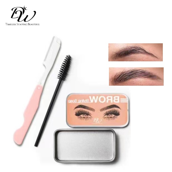 DW Eyebrow Styling Soap W/ Brush & Eyebrow Trimmer Eye Brow Sculpt Wax ...