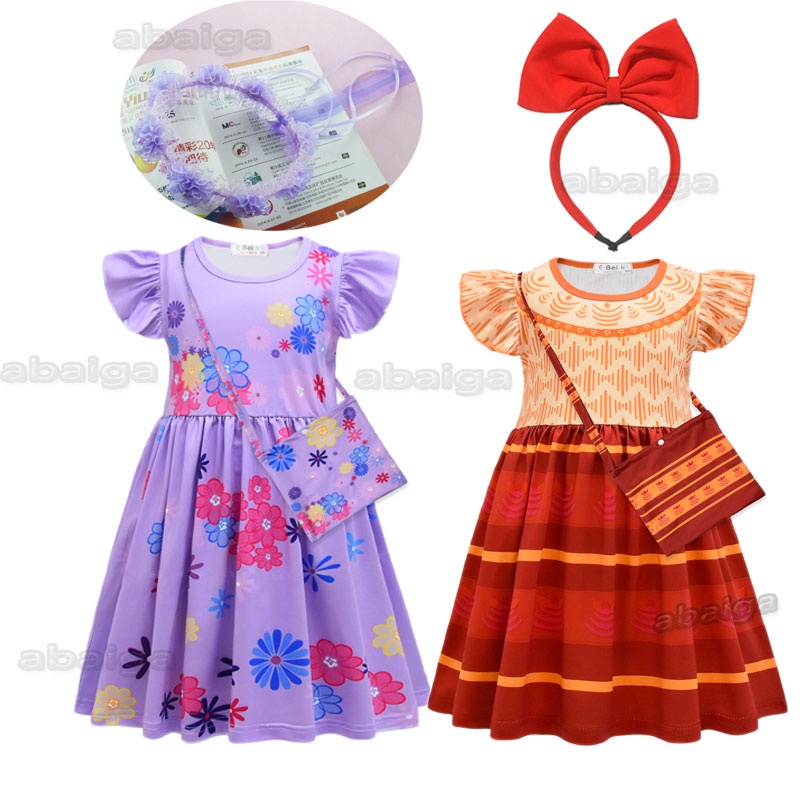 Encan Disny Dolores Mirabel Madrigal Charm Cosplay Girl Fancy Dresses ...