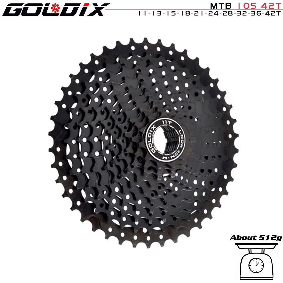 GOLDIX Black Cogs MTB Cassette 8 9 10 11 12 Speed 11-40/42/46/50/50T ...