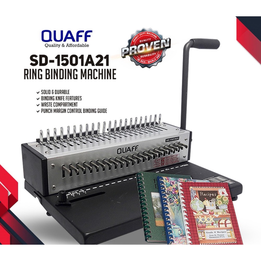 QUAFF Ring Binding Machine SD-1501A / Comb Binding Machine (with ...