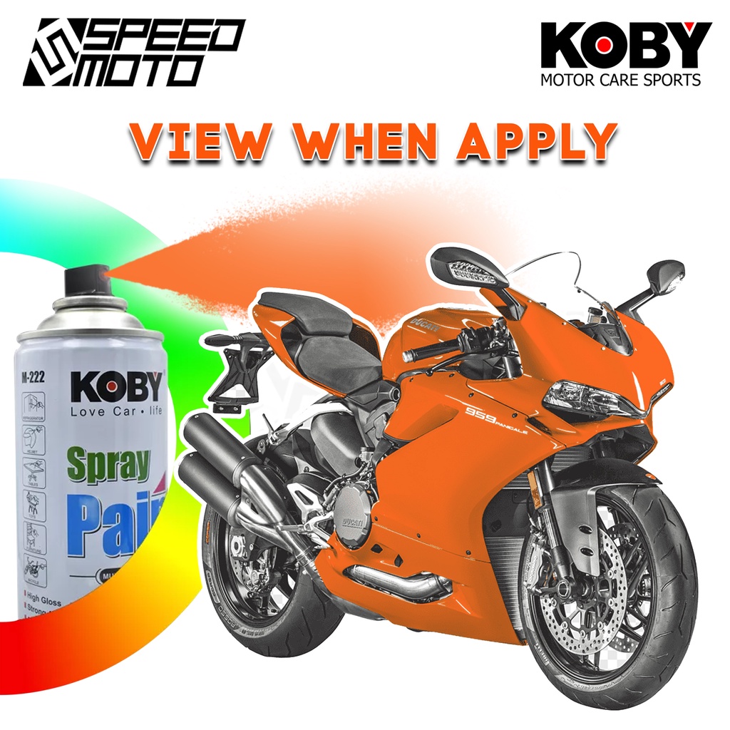 KOBY FLUORESCENT COLOR SPRAY PAINT 450ML UNIVERSAL SPEEDMOTO | Shopee ...
