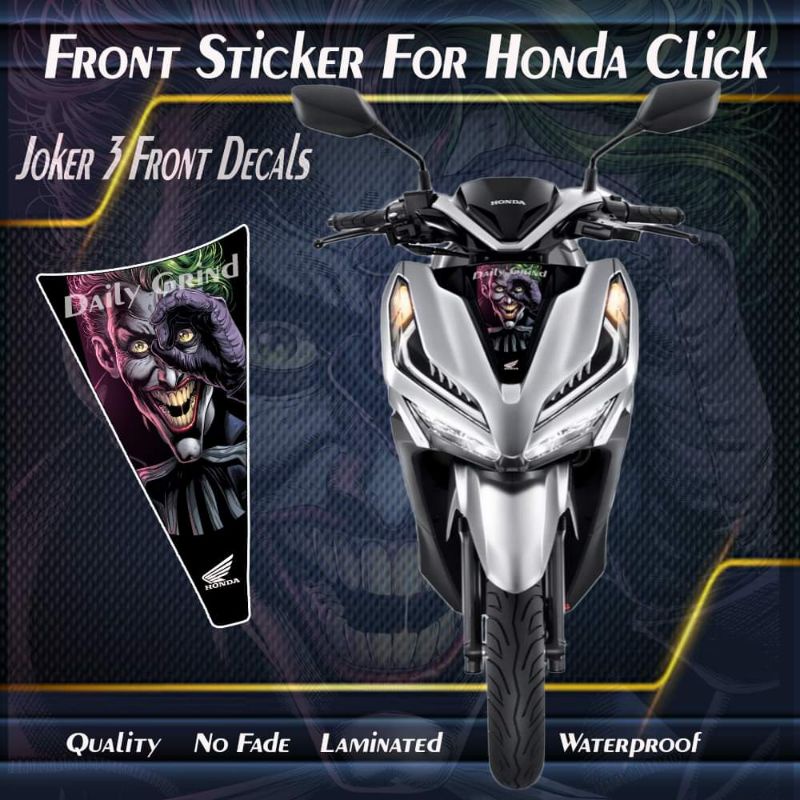HONDA CLICK FRONT DECALS / CLICK ACCESSORIES / HONDA CLICK / FRONT ...