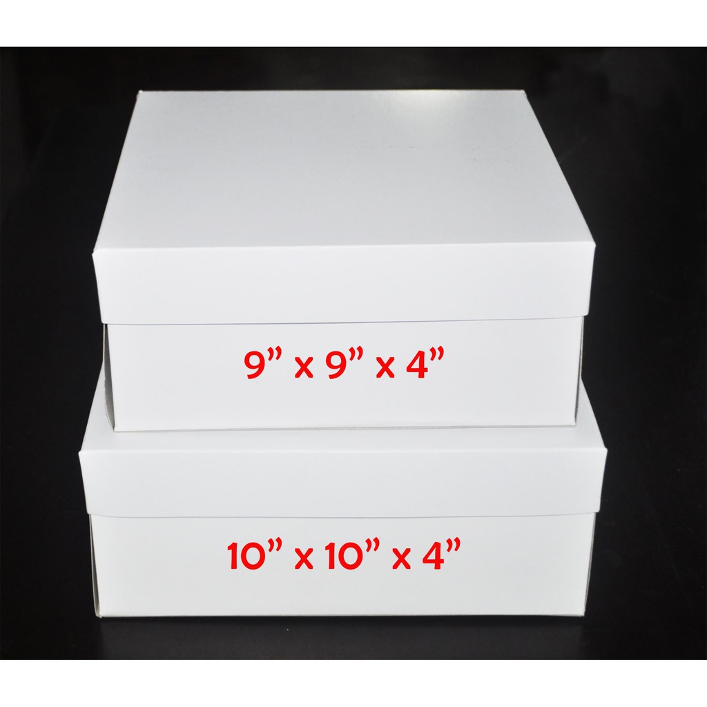 10-x-10-x-4-cake-box-white-plain-pack-of-9-pieces-shopee-philippines