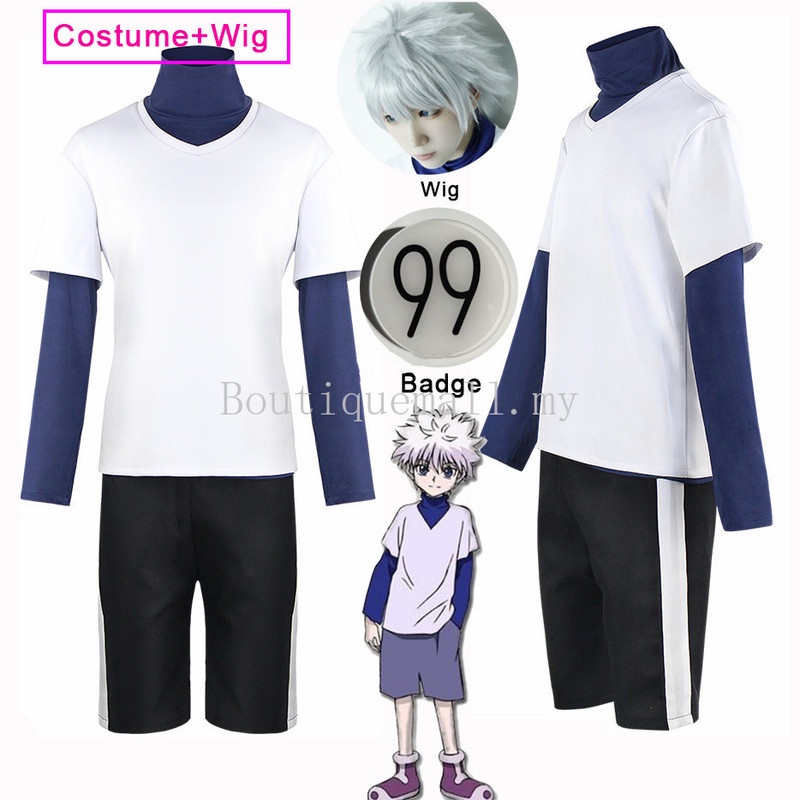 Anime Hunter x Hunter Killua Zoldyck Cosplay Costume Number 99 Badge ...