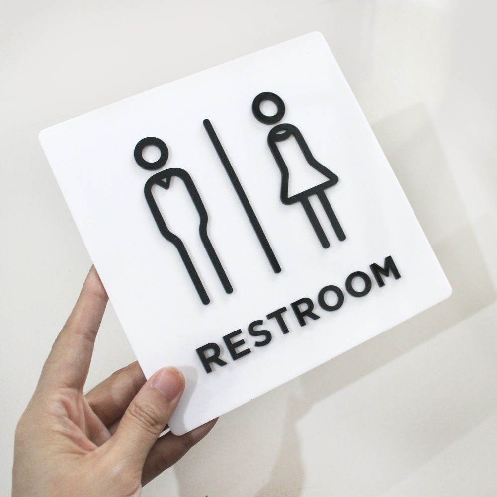 Embossed Acrylic Sign Board | Toilet Sign | Acrylic Sign | Shopee ...
