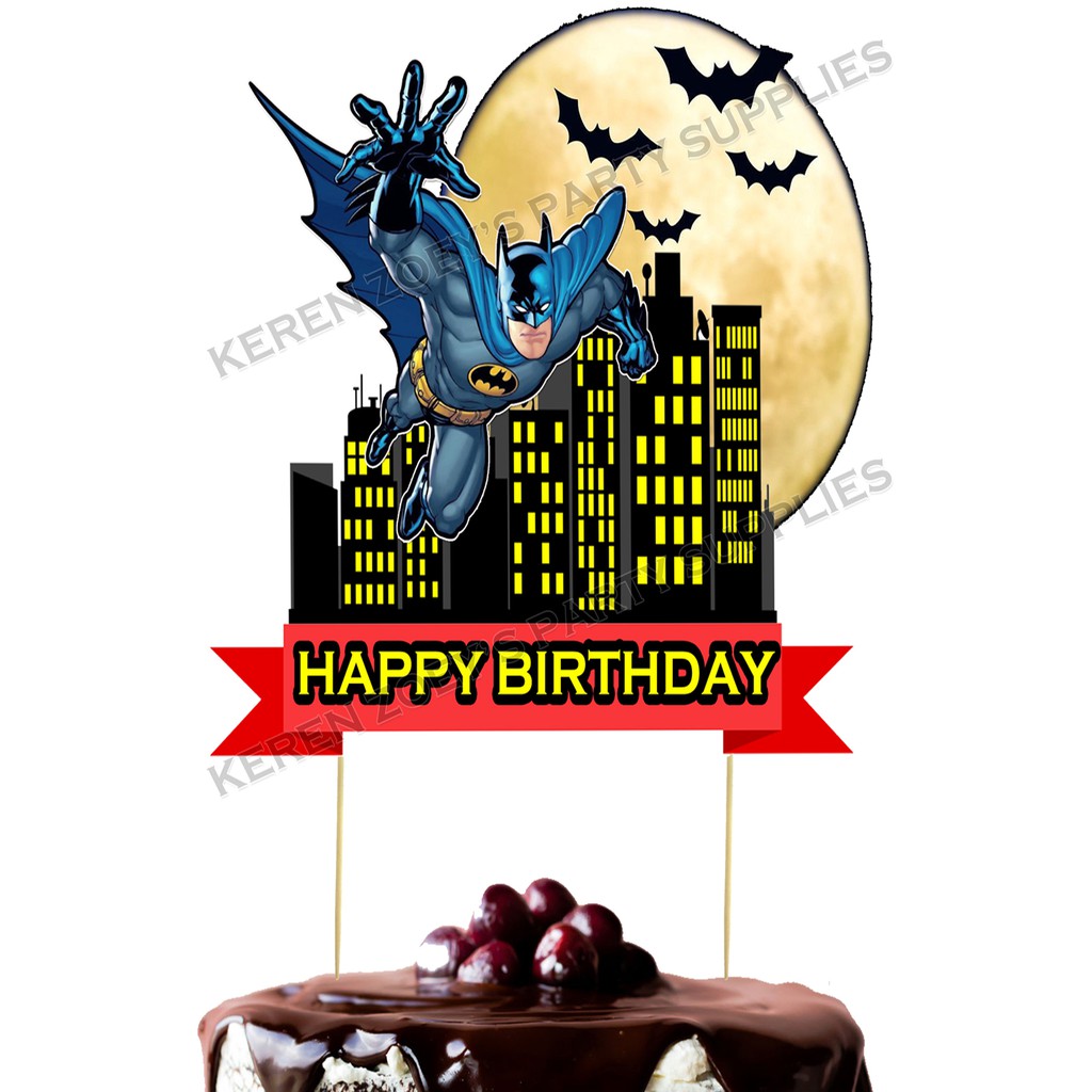 CAKE TOPPER BATMAN DIY THEMED PARTY | Shopee Philippines