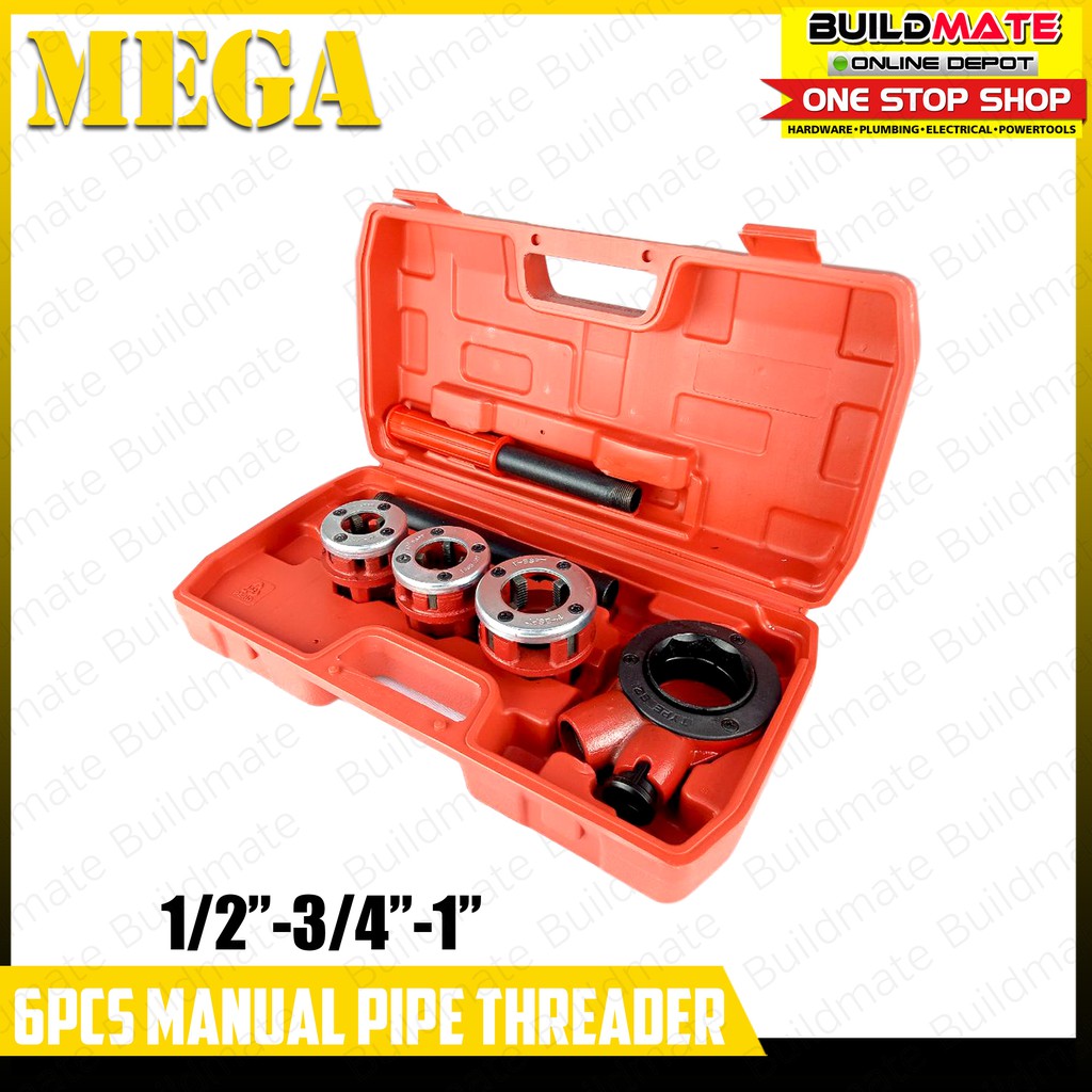 MEGA 6PCS Manual Pipe Threader 1/2 to 1" •BUILDMATE• | Shopee Philippines