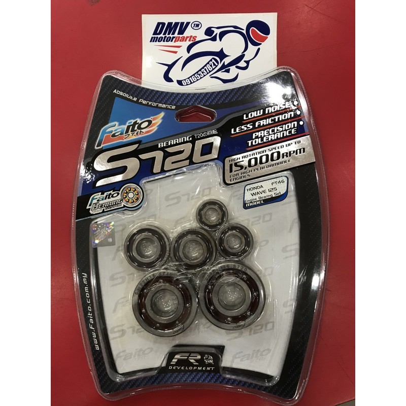 Faito S720 Engine Bearing Set for WAVE 125 | XRM 125 | Shopee Philippines