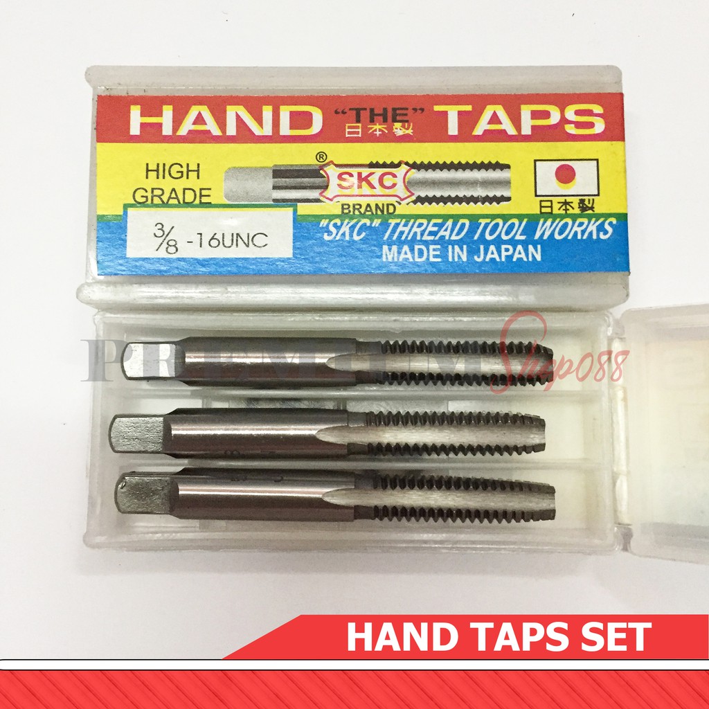 SKC Hand Tap 3/8 x 16 24 NC Japan 3/8" 16NC 24NF Set | Shopee Philippines